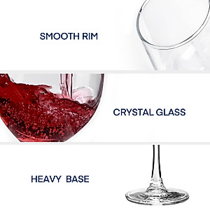 UMEIED All Purposed Wine Glasses Set of 12, Classic Wine Glasses for Red White Wine, Dishwasher Safe, Clear