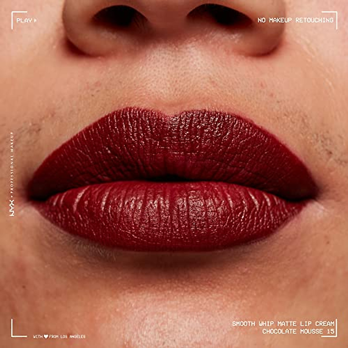 NYX PROFESSIONAL MAKEUP Smooth Whip Matte Lip Cream, Long Lasting, Moisturizing, Vegan Liquid Lipstick - Chocolate Mousse (Deep Red Brown)