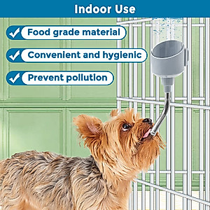 Vannon Top Fill Dog Water Bottle for Crate, Dog Water Dispenser for Cage, Pet Auto Feeding Water Bottle for Dogs & Rabbits, Leakproof, BPA Free, 23oz, [2023 New Upgraded]