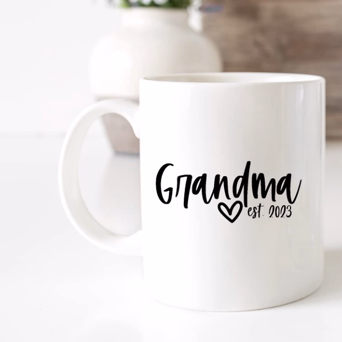 Pregnancy Announcement For Grandparents Coffee Mugs - Grandma Est 2023 Grandpa Est 2023 11 oz Mugs - Great Pregnancy Reveal Idea For Your Baby Announcement - Mug Set -Promoted to Grandma & Grandpa (2)