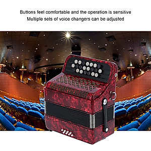 Xiuganpo Kids Accordion, Professional Accordian Keyboard Instruments 22 Key 8 Bass Piano Accordion for Music Lovers Educational Musical Instrument for Students, Beginner Accordion(#1)
