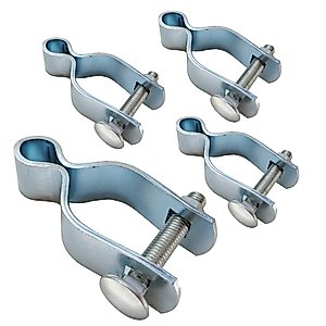 4 Pack 1-3/8inch Chain Link Fence Frame Gate Post Hinge/Galvanized Steel Zinc Plated Pipe Gate Hinge, Nut/Bolt Included