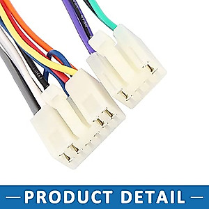 A ABSOPRO Car CD Player Wiring Harness Radio Adapter for Toyota Corolla 1987-2017 Plastic White