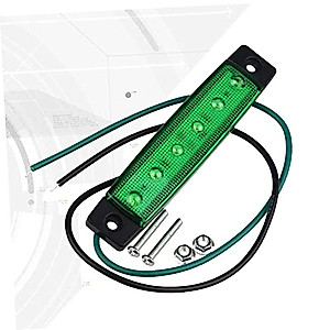 Unomor 2 Pcs 6 LED Rear Light Truck Tail Lights LED Tail Lights LED Taillight Brake Light Green LED Brake Lights LED Trailer Lights