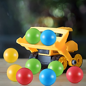Civaner 12 Pcs Multi Colored Replacement Bulldozer Toy Balls 1.75 Inch Plastic Crush Proof Soft Air Filled Ocean Balls for Toddlers