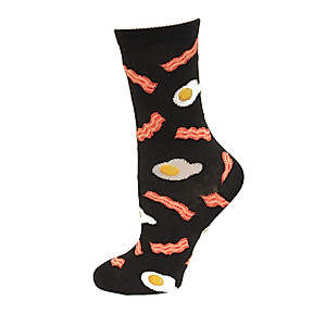 HOTSOX Kids Eggs And Bacon Socks 1 Pair, Black, Kids S/M