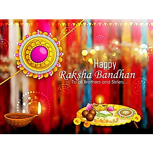CRAFTSMAN Rakhi for brother Bhaiya Bhabhi Gift Set of 5 Pcs Rakhi for family Raksha Bandhan Festival Rakhi for Bhaiya and Bhabhi, Indian designer latest Rakhi for bhai Thread Bracelets (Design 2)