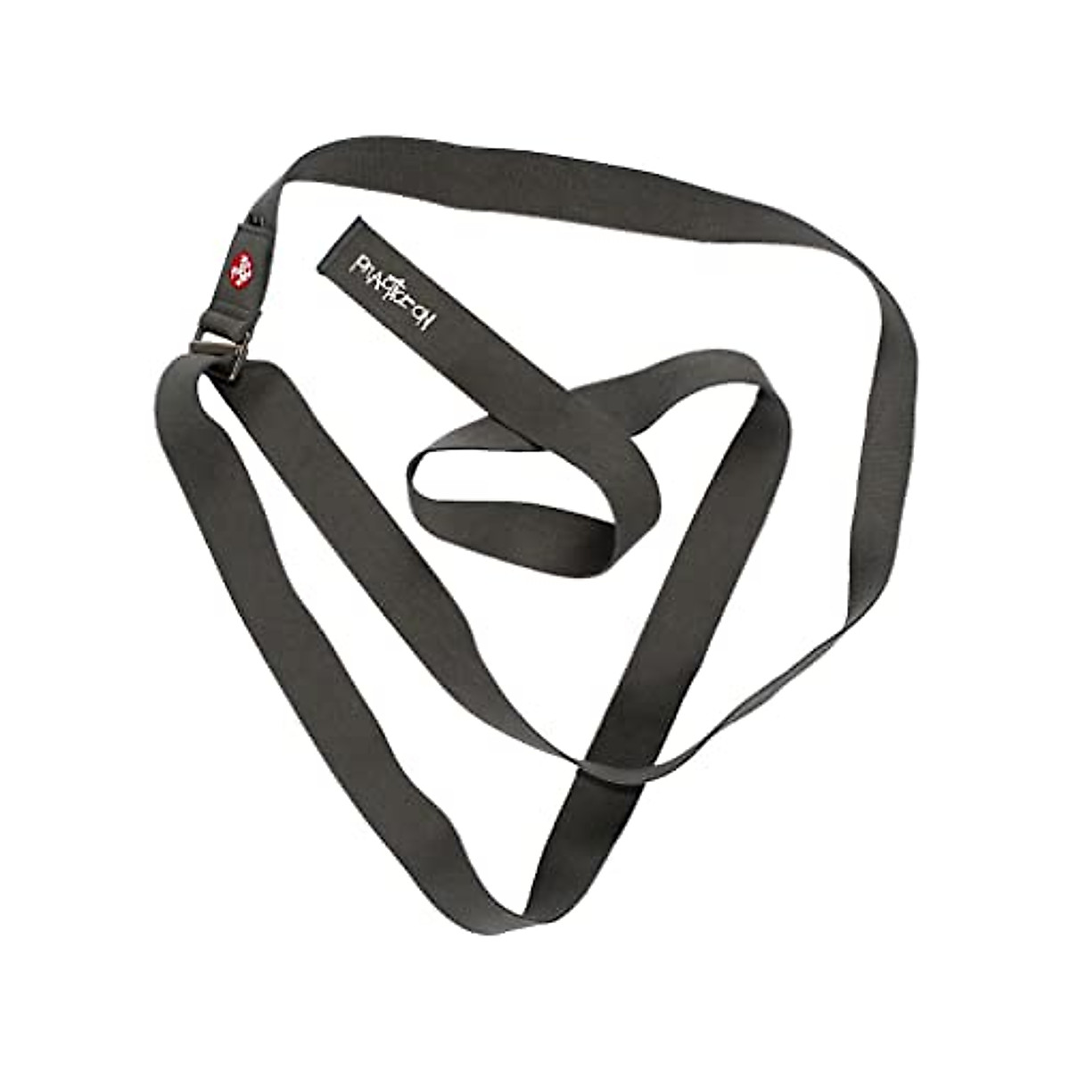 Manduka Align Yoga Strap - Lightweight Cotton, Secure, Slip Free Support, Thunder Grey, 1.75 Inch Wide, 8 Feet (244cm)