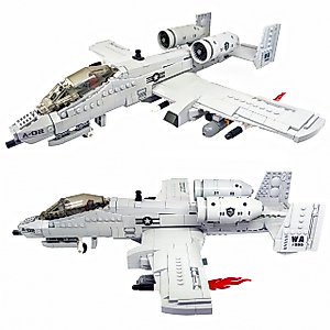 MEOA A10 Warthog Plane Building Toys 961PCS WW2 Fighter Jet Building Blocks Set Air Force Airplane Model Kits Bricks Toy Gifts for Teens and Adults