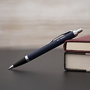 Dayspring Pens Parker Pen | Engraved/Personalized Parker IM Ballpoint Gift Pen - Matte Blue in Premium Pen Case. Fast One Day Personalized Engraving