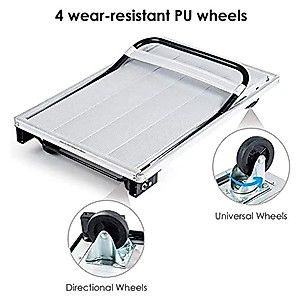 Generic Platform Trucks Hand Trucks Luggage Cart Trolley, Carts with Wheels Moving, Stands Platform Trucks (Color : 36 x 24 x 32.5 inch)