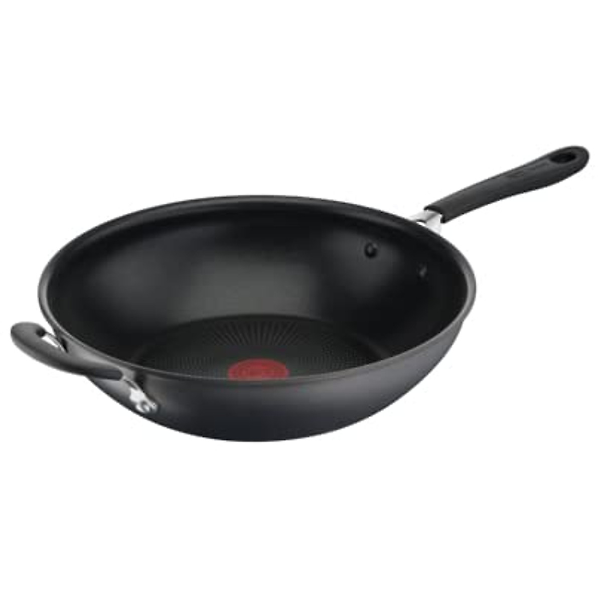 Jamie Oliver by Tefal Hard Anodised 30 cm Non-Stick Wok Pan, Black (Induction Compatible)