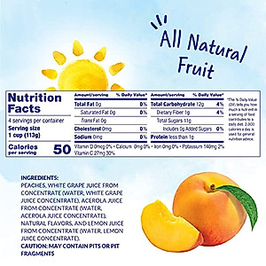 Dole Fruit Bowls Diced Peaches in 100% Juice, Gluten Free Healthy Snack, 4 Ounce 4 Cups (Pack of 4)