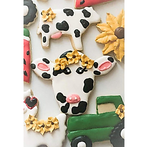 Cute Cow Steer Face Metal Cookie Cutter, 4.5" Made in USA by Ann Clark