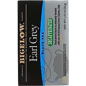 BigelowTea Earl Grey Tea (Decaffeinated), 20 Count(Pack of 1)