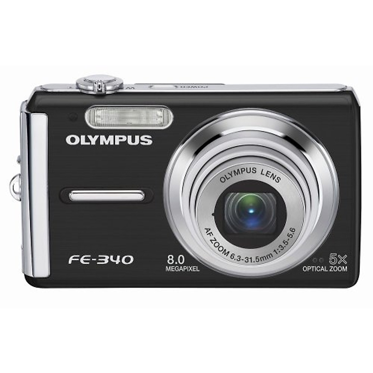 Olympus FE-340 8MP Digital Camera with 5x Optical Zoom (Black)