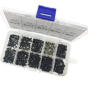 500pcs Mini Assortment .3 .6 for Computer for Laptop Screws Set Durable Repair with Box Tool Carbon Steel Universal Fastener DIY SCRW-097090