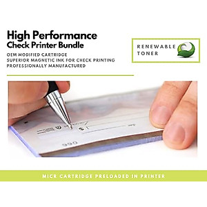 RT 3001dw Laser Pro Wireless Black and White Check Printer Bundle with 138A Modified MICR Toner Cartridge for printing payroll & business checks (2 Items)