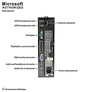 Dell OptiPlex 9020 USFF Desktop Computer PC, Intel Quad Core i7-4770s up to 3.9GHz, 8G DDR3, 256G SSD, WiFi, BT, 4K Support, DP, VGA, Windows 10 Pro 64 Bit-Language English/Spanish/French(Renewed)