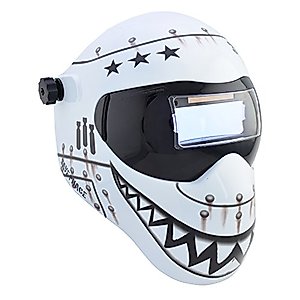 Save Phace Auto Darkening Welding Helmet D-Day EFP E Series - Ear to Ear Vision Welder Hood Grinding Mask with External 2 x 4" Adjustable ADF for SMAC/MIG/TIG/SPOT - 2 Sensors Solar Powered (3012602)