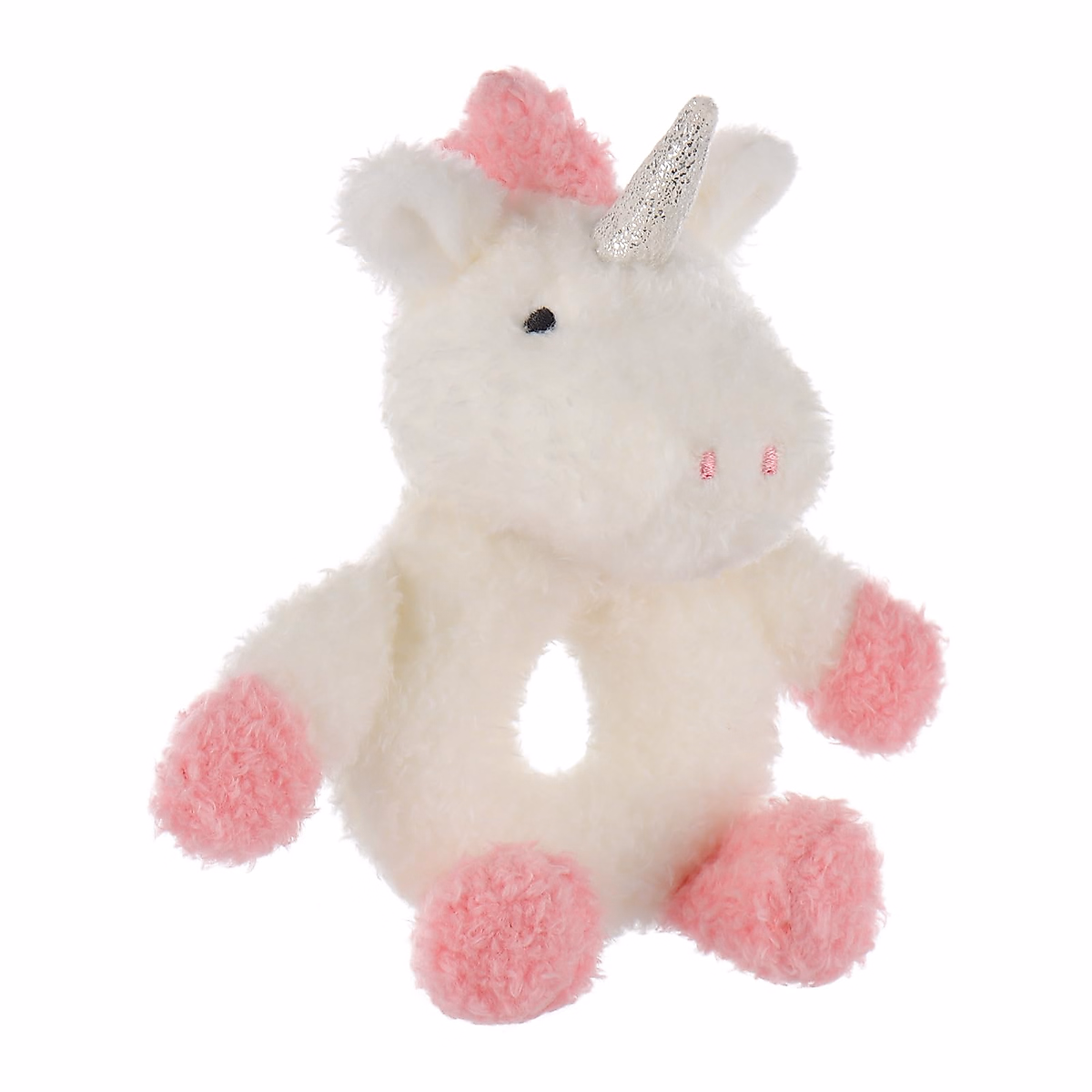 Apricot Lamb Baby Unicorn Soft Rattle Toy, Plush Stuffed Animal for Newborn Soft Hand Grip Shaker Over 0 Months (Unicorn, 6 Inches)