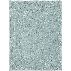 Well Woven Emerson Plain Shag Seafoam Green Textured Area Rug (3'11" x 5'3")