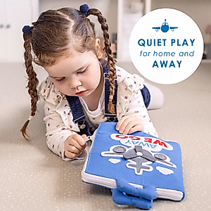 Curious Columbus Quiet Book. Away We Go Activity Busy Book. Montessori Toy for Toddlers. Educational Toy for Toddlers, Preschool and Early Learning. Toddler Airplane Travel Essentials Travel Toys