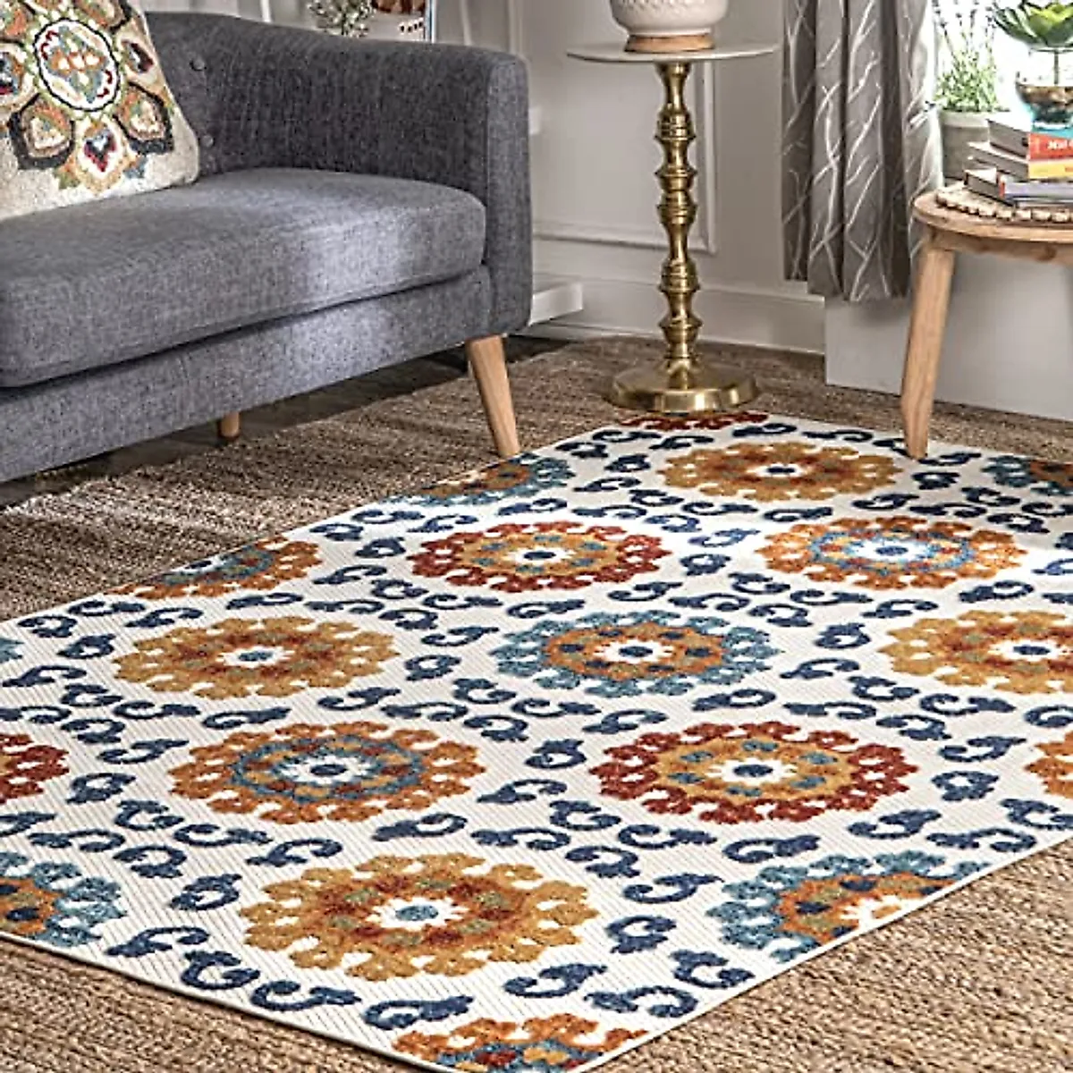 nuLOOM Aurora Transitional Indoor/Outdoor Area Rug, 3' x 5', Multi