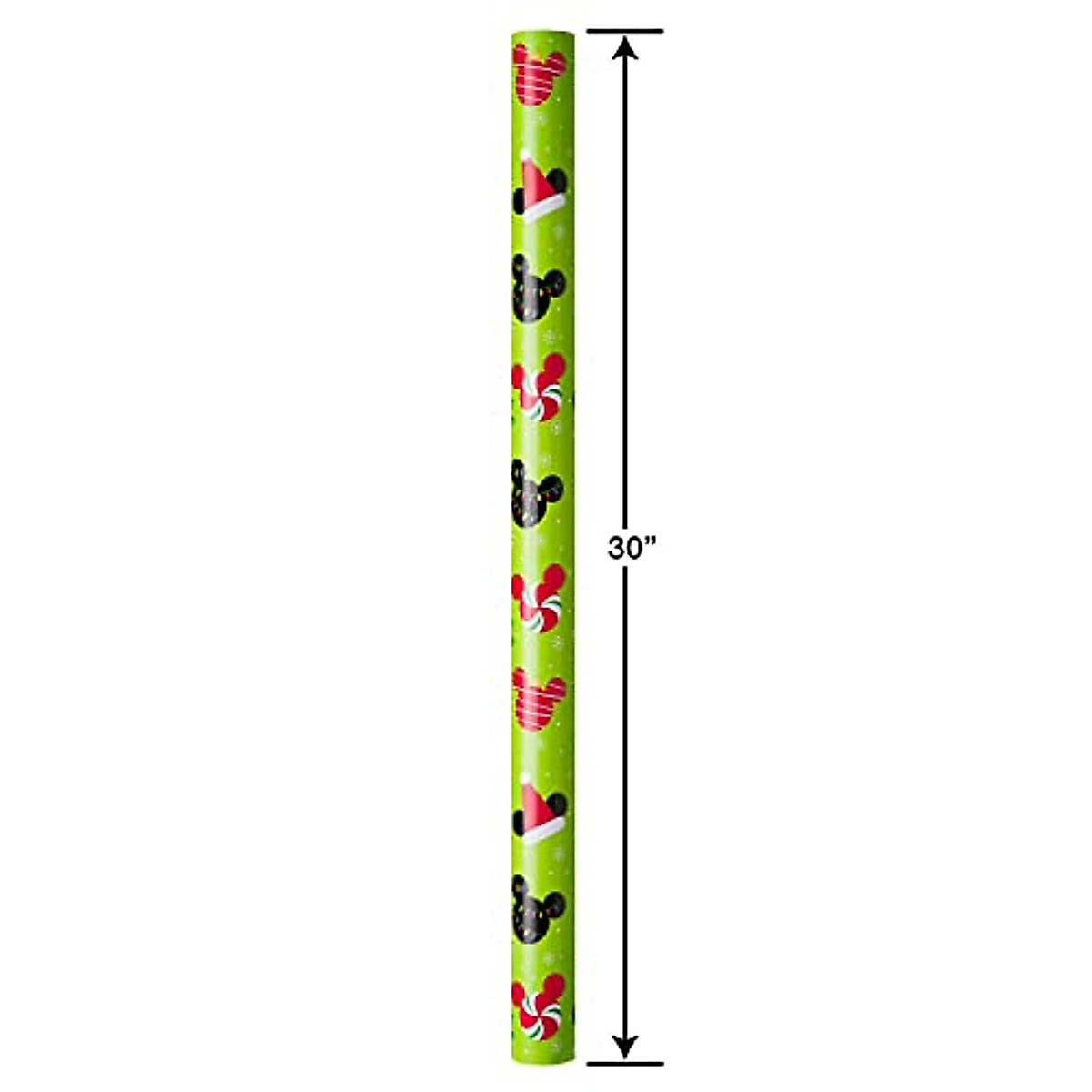 Papyrus Disney Wrapping Paper Bundle for Kids, Mickey Mouse and Christmas Decorations (2 Rolls, 60 sq. ft.)