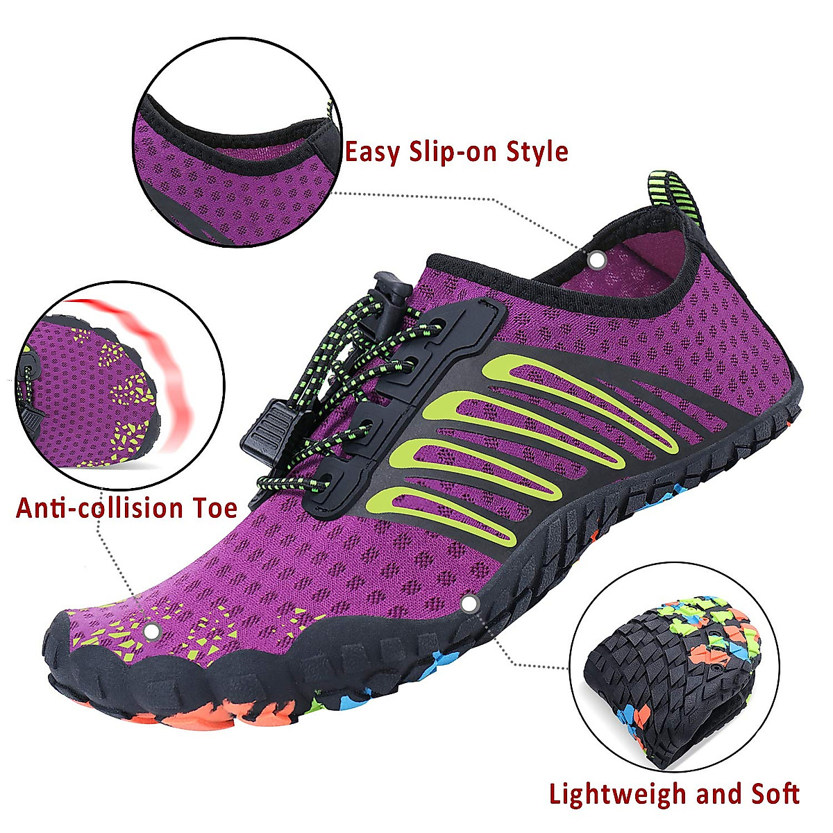 PENGCHENG Mens Womens Water Shoes Sports Quick Dry Barefoot Athletic for Swim Diving Surf Aqua Pool Beach Yoga