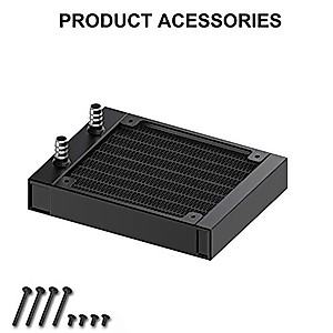 Clyxgs Water Cooling Radiator, 12 Pipe Aluminum Heat Exchanger Radiator with Tube for PC CPU Computer Water Cool System DC12V 120mm