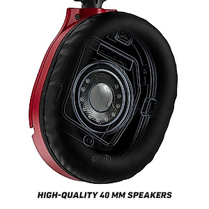 Turtle Beach Recon 70 Multiplatform Gaming Headset for PS5, PS4, Xbox Series X|S, Xbox One, PC & Mobile w/ 3.5mm Wired Connection - Flip-to-Mute Mic, 40mm Speakers, Lightweight Design, Midnight Red