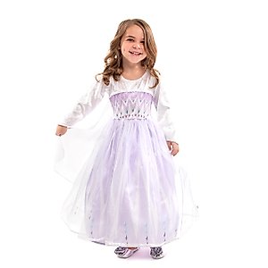 Little Adventures Ice Queen Coronation Dress up Costume (Large Age 5-7) - Machine Washable Child Pretend Play and Party Dress with No Glitter