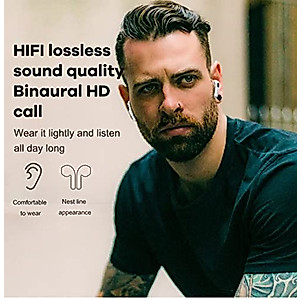 Wireless Earbuds, Bluetooth 5.2 Earbuds with Immersive Sound and Deep Bass, Wireless Stereo Headphones with Microphone