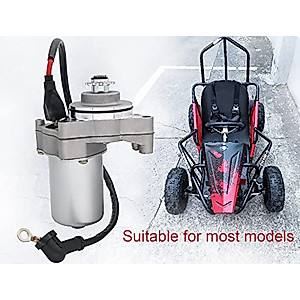 3 Bolt Starter Compatible for 125cc 110cc 100cc 90 cc 70cc 50cc Tao Tao ATV Dirt Bike Go Karts Four Wheeler Pit Bike 3 Bolt Starter Motor with Line