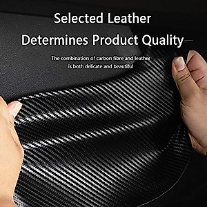 Car Door Sill Stickers for Honda Accord Threshold Protector Carbon Fibre Leather (black)