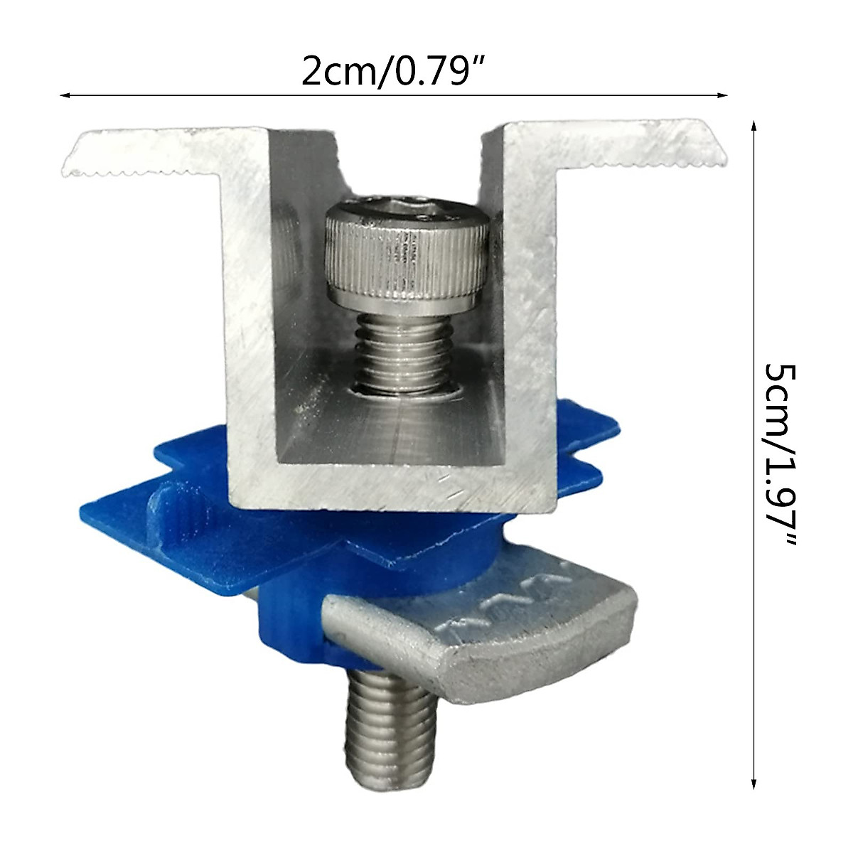 10 Pcs Adjustable Solar Panel Mounting Bracket Clamp Wide Photovoltaic Support Mid Clamps Bracket for Solar Panel System pv photovoltaic mounting Bracket