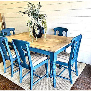 CAROLINA LEG CO. Chunky Rustic Modern Farmhouse Table Legs - Unfinished - DIY Furniture - Turned Legs - Set of 4 - Dimensions: 3.5" x 29"