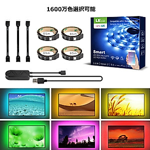 Smart LED Lights for TV - 6.56FT TV LED Backlights Work with Alexa and Google Assistant, App and Voice Control Strip Lights for 32-65 inch TVs, Computer, Bedroom, 16 Million RGB DIY Colors