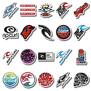20 PCS Stickers Pack Rip Aesthetic Curl Vinyl Colorful Waterproof for Water Bottle Laptop Bumper Car Bike Luggage Guitar Skateboard