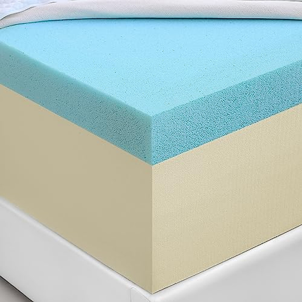Furinno Tidur Cooling Gel Memory Foam Mattress, 8 Inch, Twin, White