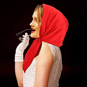 SATINIOR Chiffon Scarf Square Neck Scarf Handkerchief Retro Satin Ribbon Scarf for Women Girls