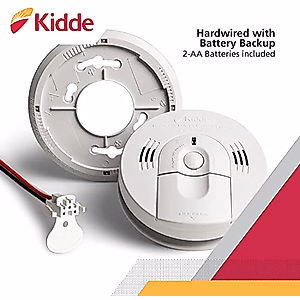 Kidde Hardwired Smoke & Carbon Monoxide Detector, Battery Backup, Interconnectable, LED Warning Light Indicators