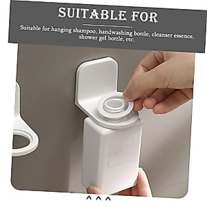 Cabilock 8 Pcs Wall Storage Rack Bathroom Bottle Bracket Bathroom Shower Gel Bottle Stand Bathroom Accessory Bathroom Storage Holder Waterproof Shower-gel Holder Shampoo Bottle Rack