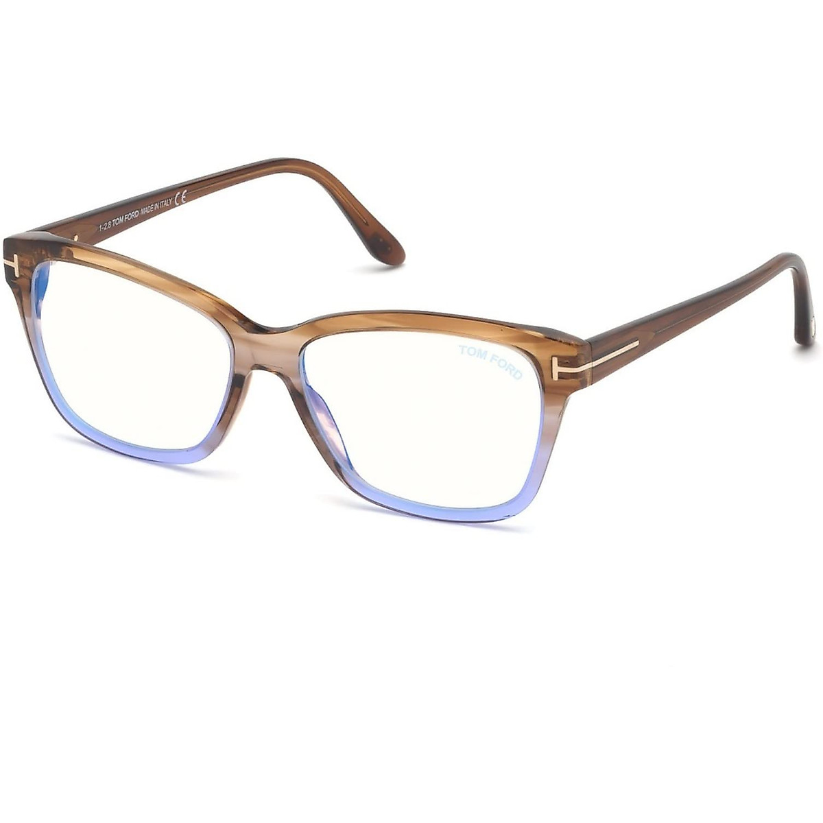 Eyeglasses Tom Ford FT 5597 -F-B Asian fit 047 Shiny Striped Champagne W. Gradie