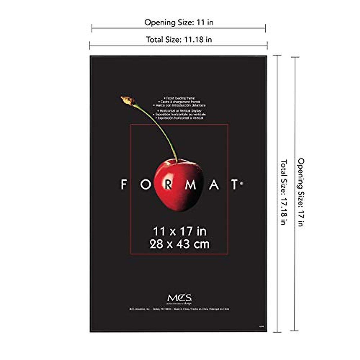 MCS Format Frame, Black, 11 x 17 in, Single