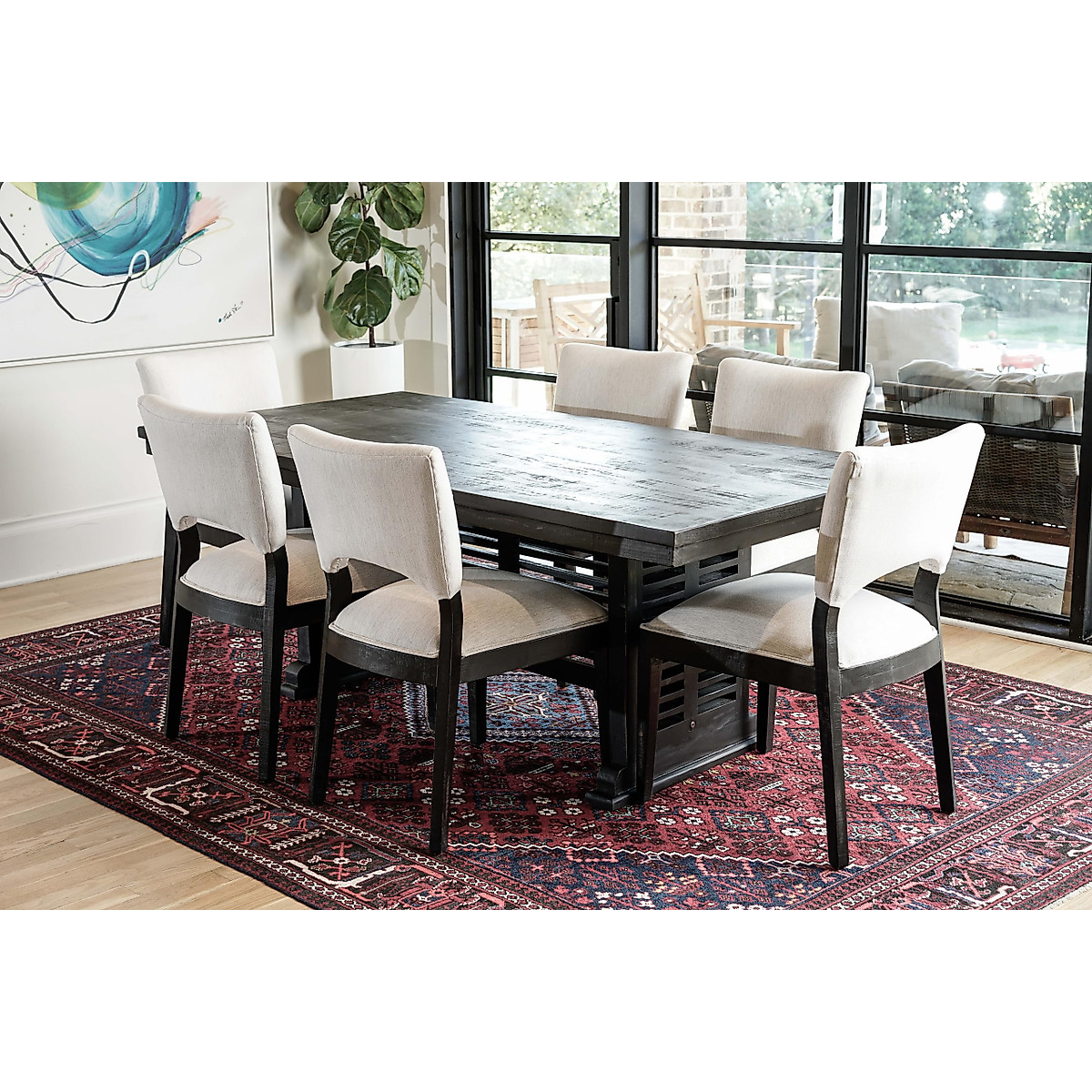 Posh Pollen Uptown Set of 2 Upholstered dining chairs, White