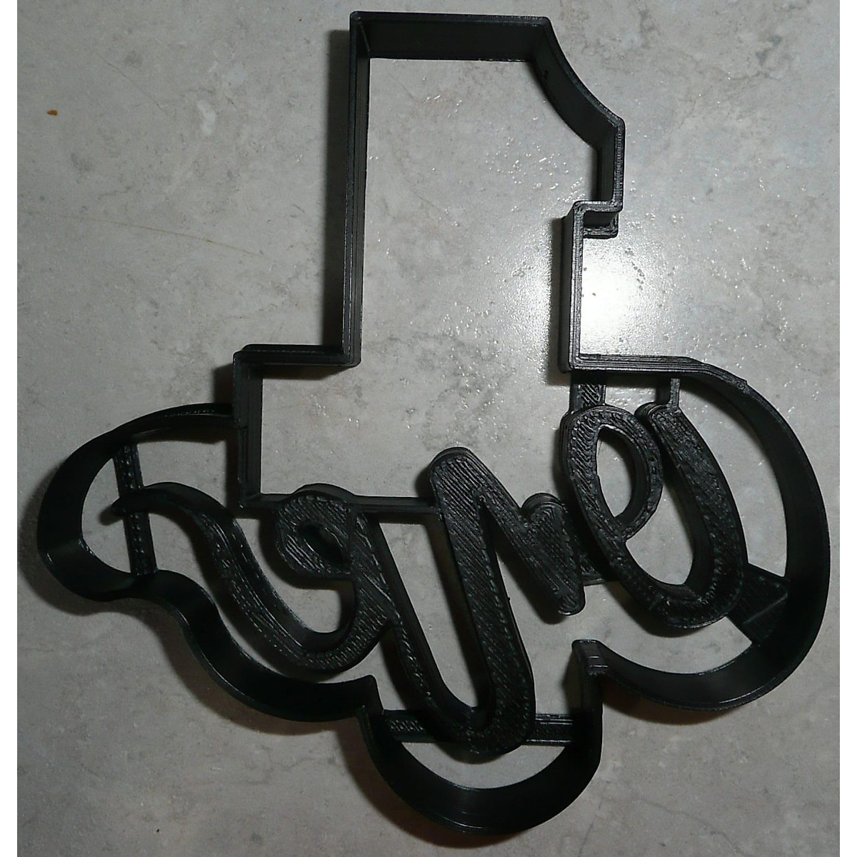 NUMBER ONE 1 WITH WORD BIRTHDAY ANNIVERSARY PARTY AGE DETAILED COOKIE CUTTER MADE IN USA PR2402