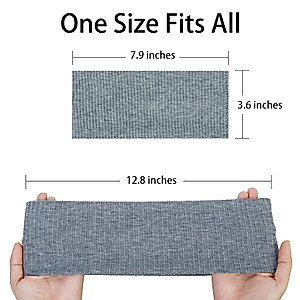 Headbands for Women Wide Non Slip Boho Head Bands Soft Elastic Thick Hairbands Fashion Workout Yoga Hair Accessories, 6 Pack