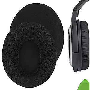 Geekria Comfort Velour Replacement Ear Pads for Sennheiser HD418, HD419, HD428, HD429, HD439, HD438, HD448, HD449 Headphones Ear Cushions, Headset Earpads, Ear Cups Cover Repair Parts (Black)